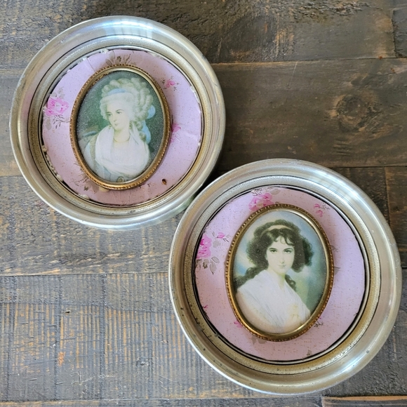 Vintage | Wall Decor | Set 2 George Romney Cameos Mrs Chaplin Hubak ...